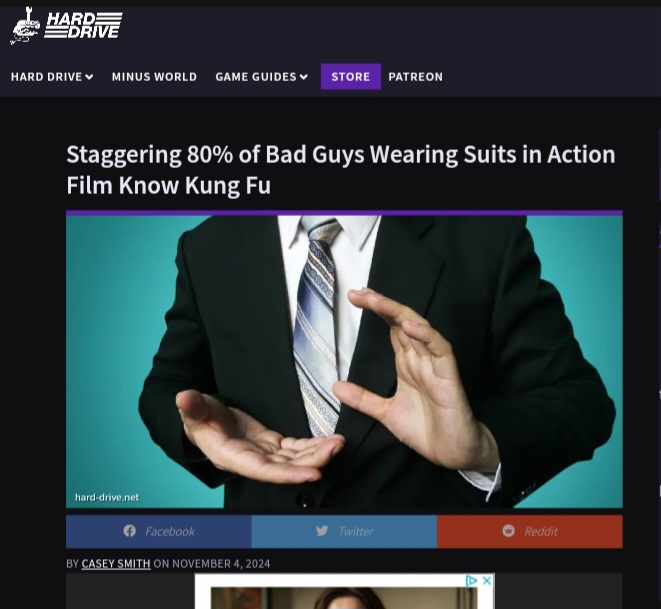 Hard Drive – Staggering 80% of Bad Guys Wearing Suits In Action Film ...